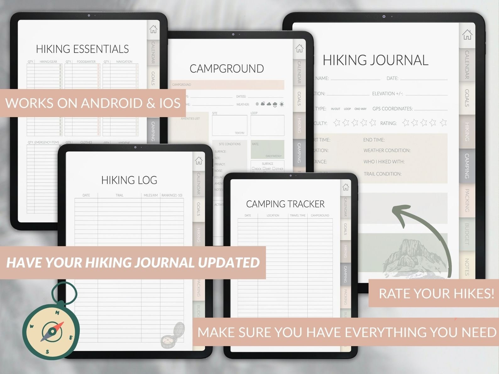 Digital Travel Bundle | Adventure Pack | Undated Digital Planner ...