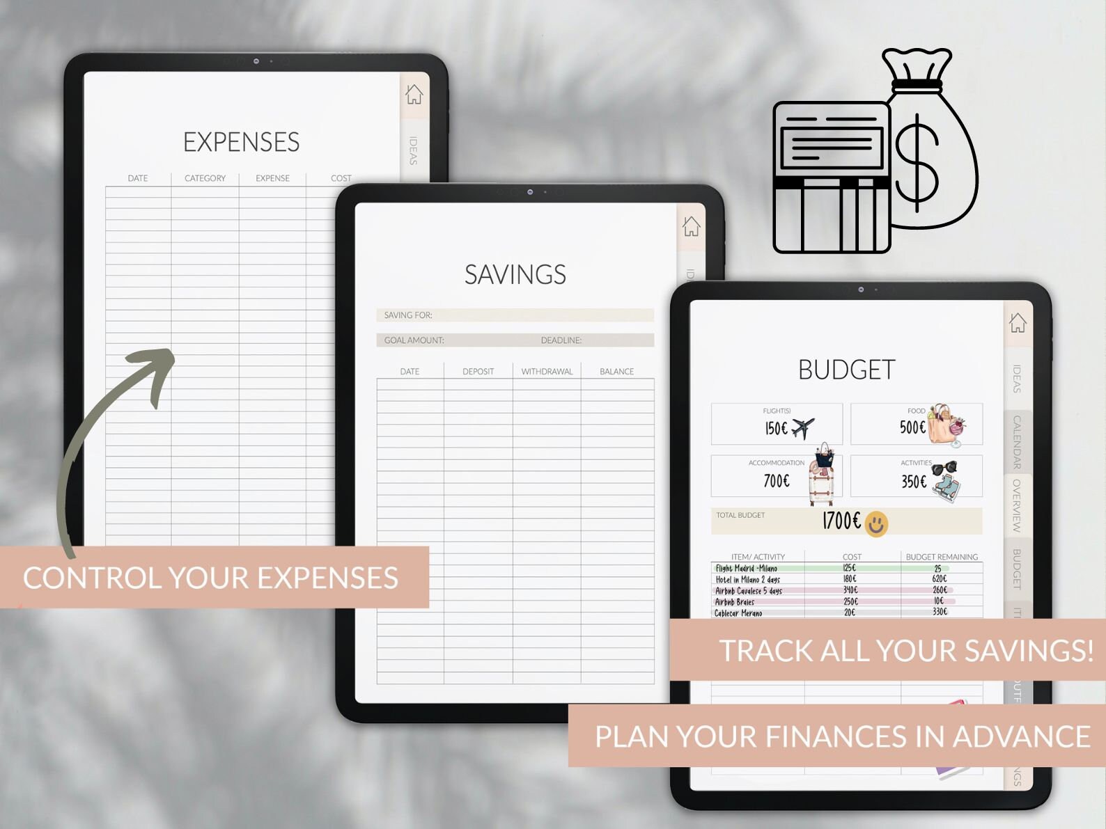 Digital Travel Bundle | Adventure Pack | Undated Digital Planner ...