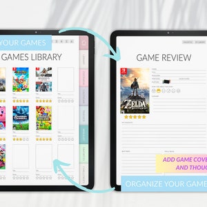 Digital Gaming Journal Play Log, Games Library Progress Tracker ...