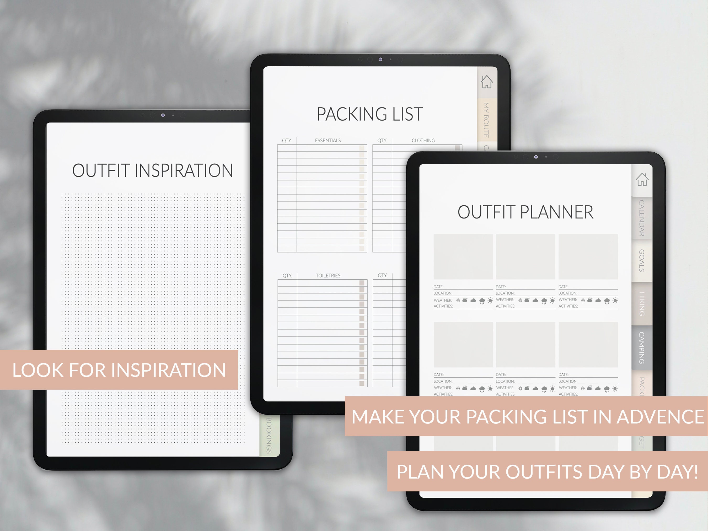 Digital Travel Bundle Adventure Pack Undated Digital Planner Vacation ...