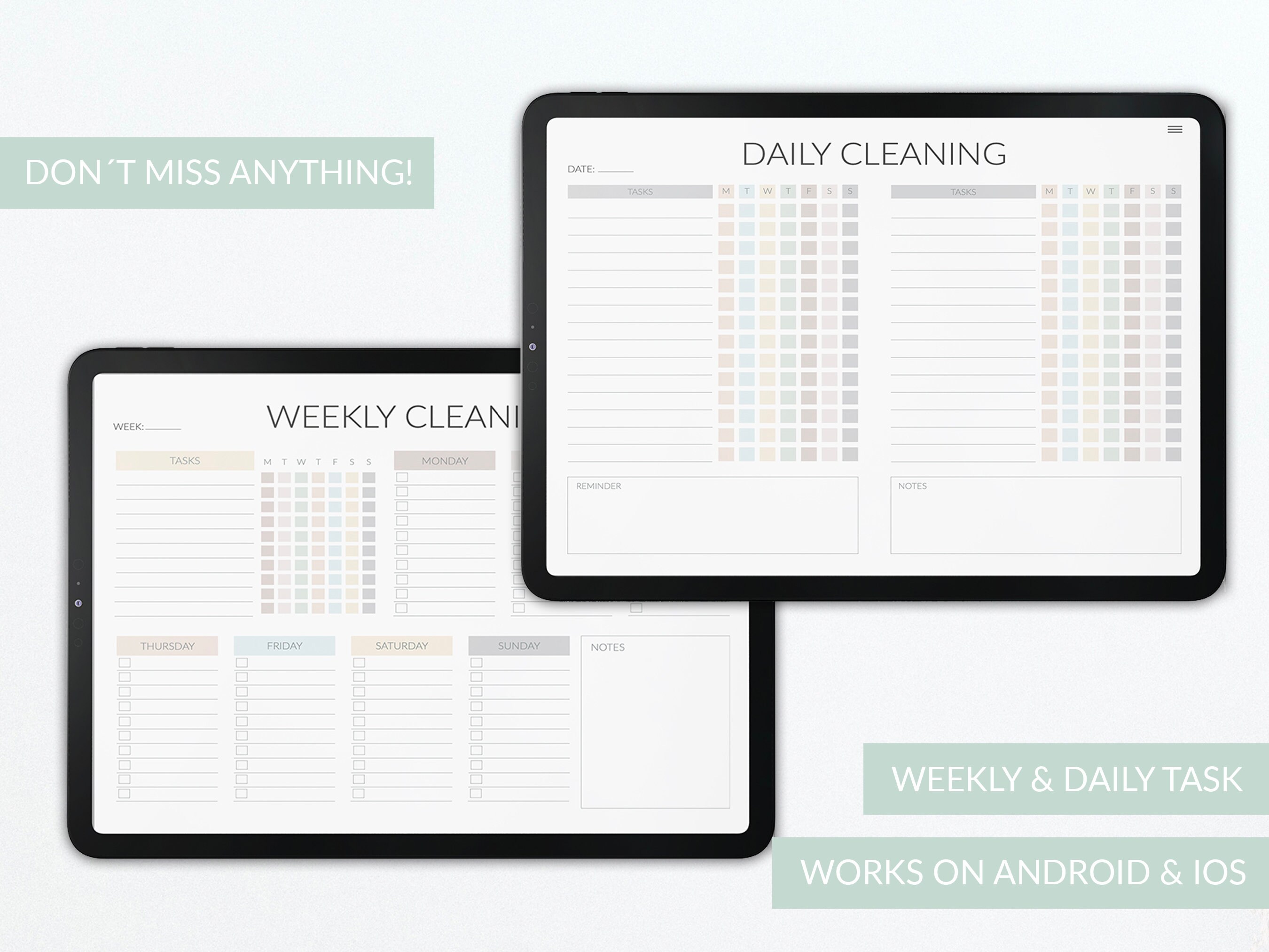 Digital Cleaning Planner Printable Journal, Schedule, Declutter ...