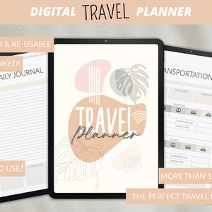 Digital Travel Planner Vacation Planner Travel Itinerary Trip Planner ...