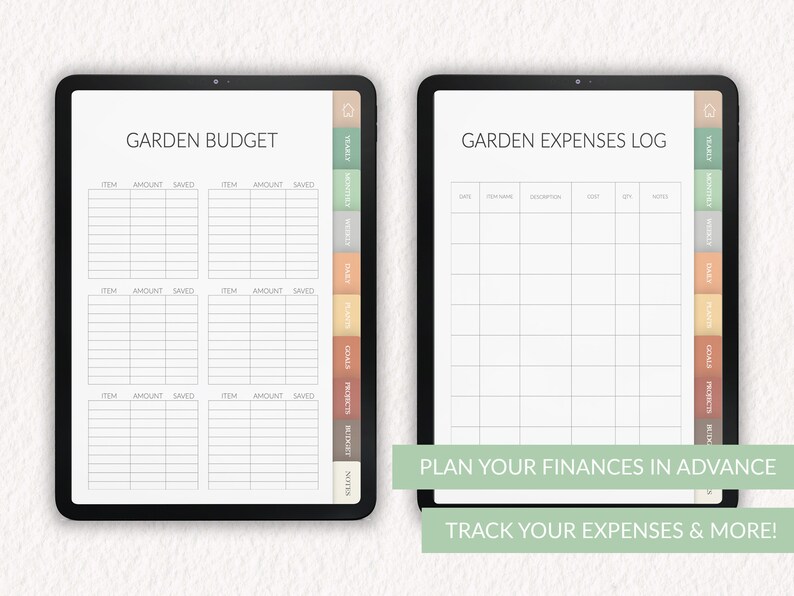 Digital Gardening Planner Landscaping Garden Journal Plant Log ...