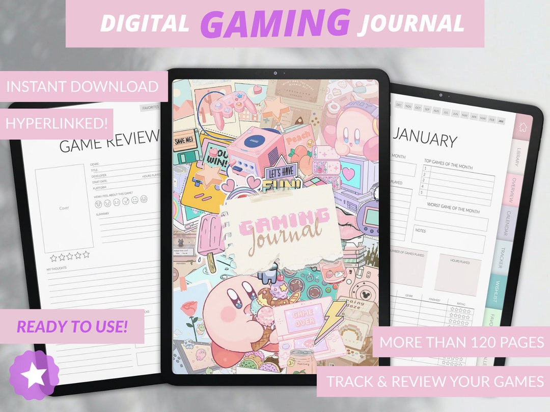Gaming Journal Cute Video Game Notebook, Game Reviews Play Log, Library ...