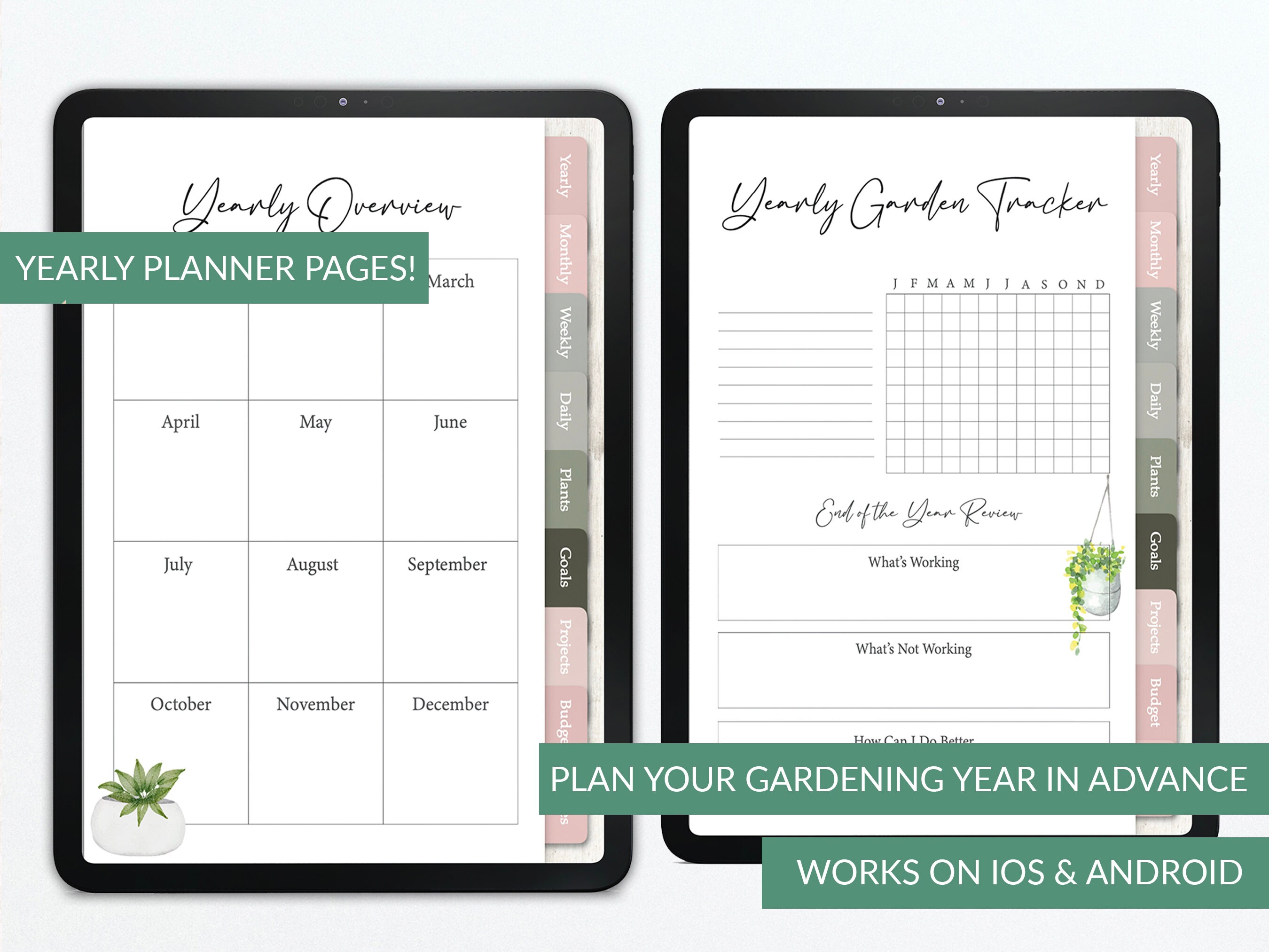 Digital Gardening Planner iPad Garden Journal, Plant Log Gardening ...
