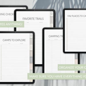 Digital Hiking Planner iPad Camping, Hiking Log Adventure, Travel, Trip ...