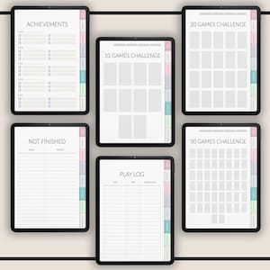 Digital Gaming Journal for Gamers | Goodnotes PDF Planner + 500 ...