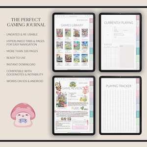 Gaming Journal + 500 Stickers | Cute Video Game Notebook | Gamer's ...