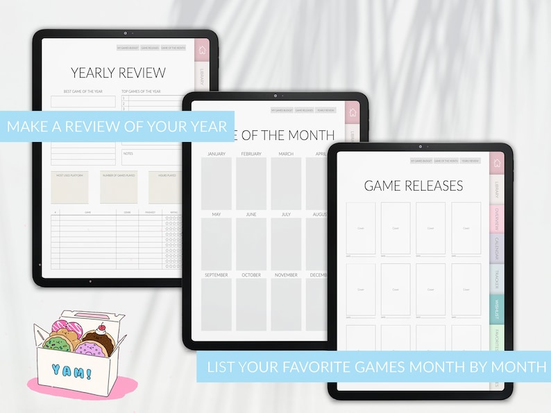 Digital Gaming Journal Play Log, Games Library Progress Tracker ...