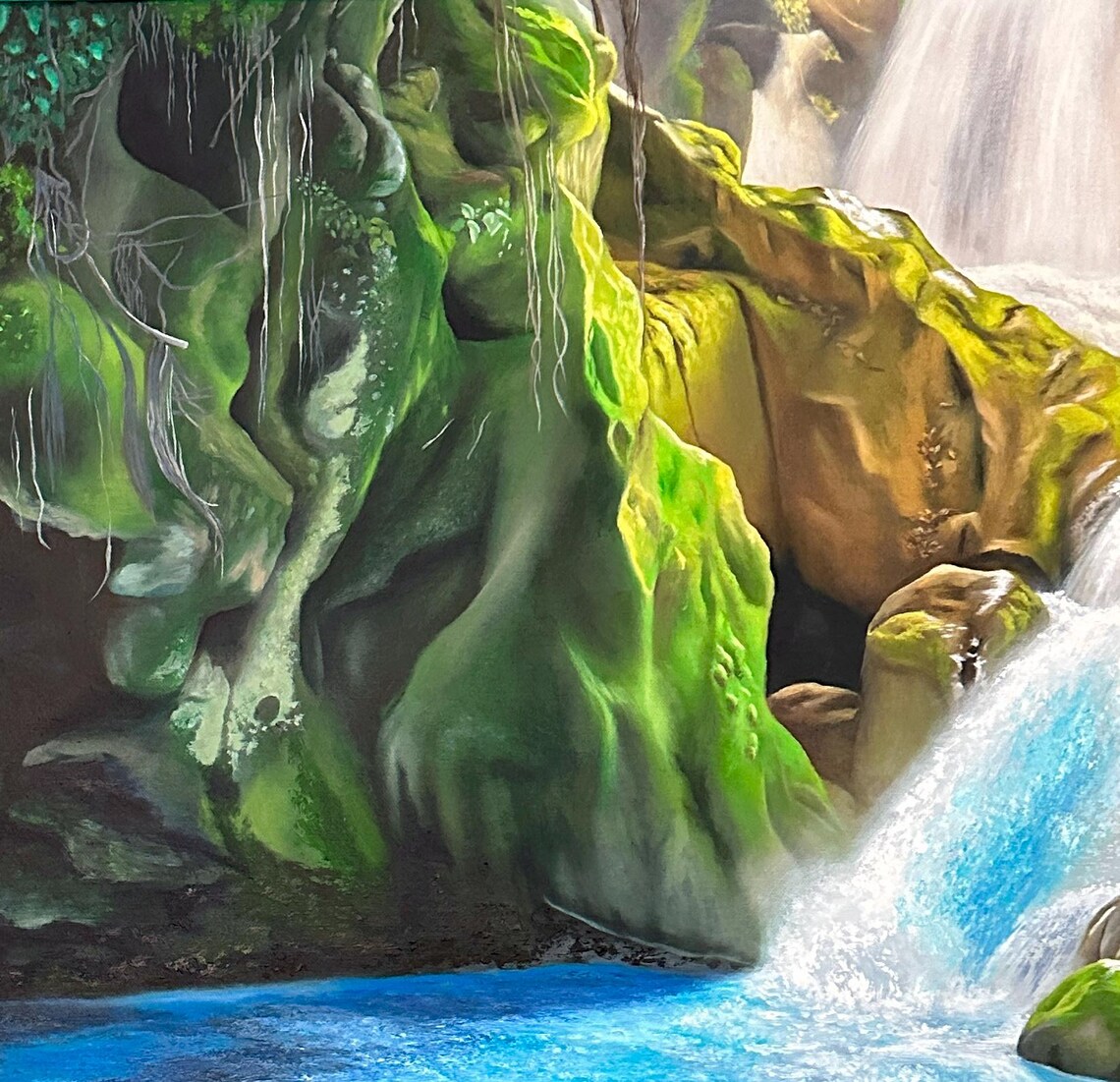 Nature's Crown - Waterfall Landscape Painting - Etsy
