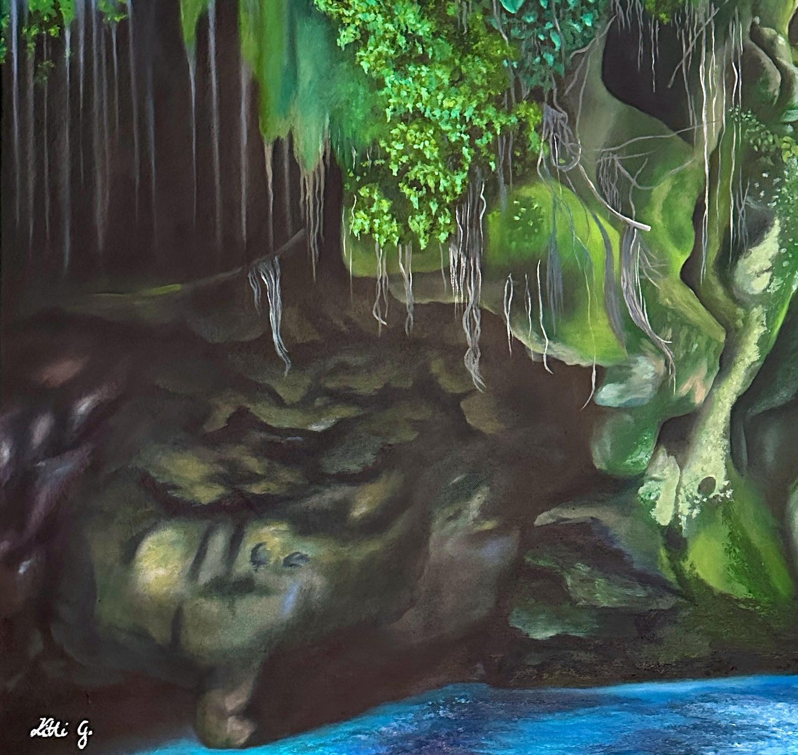 Nature's Crown - Waterfall Landscape Painting - Etsy