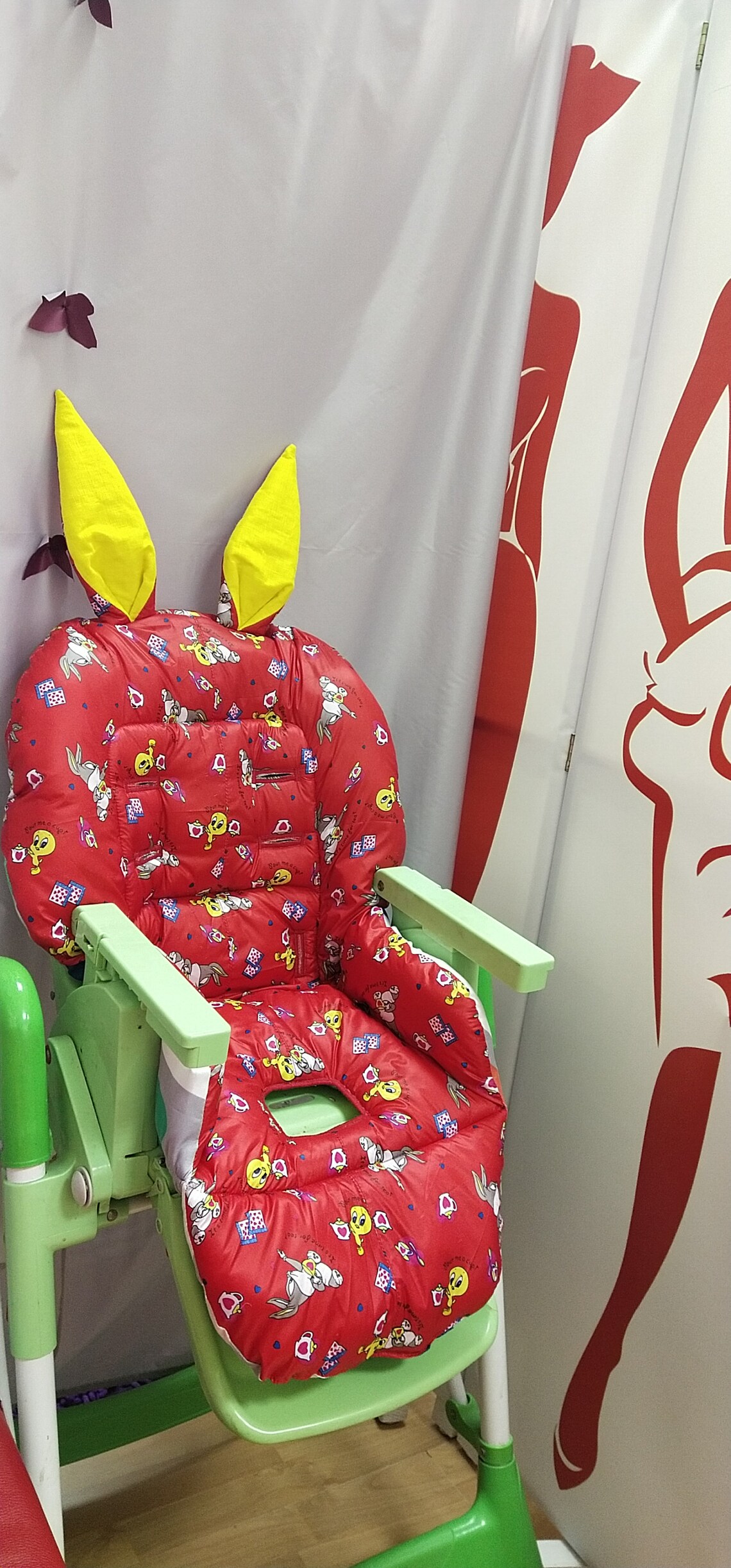 Double-sided Removable Cover the Seat Pad Cover for Highchair Bertoni ...