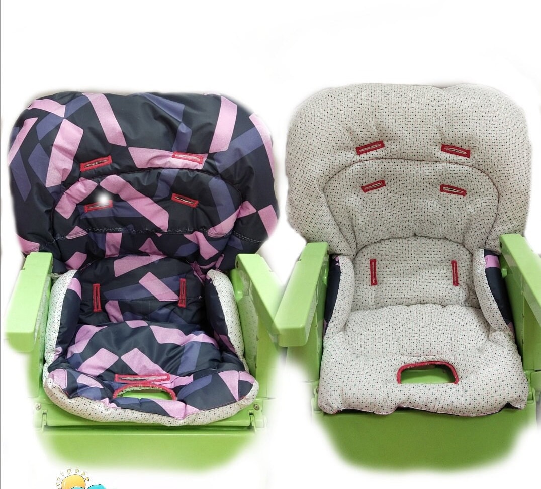 Reversible Seat Cushion Personalized Cover High Chair Cover Chicco ...
