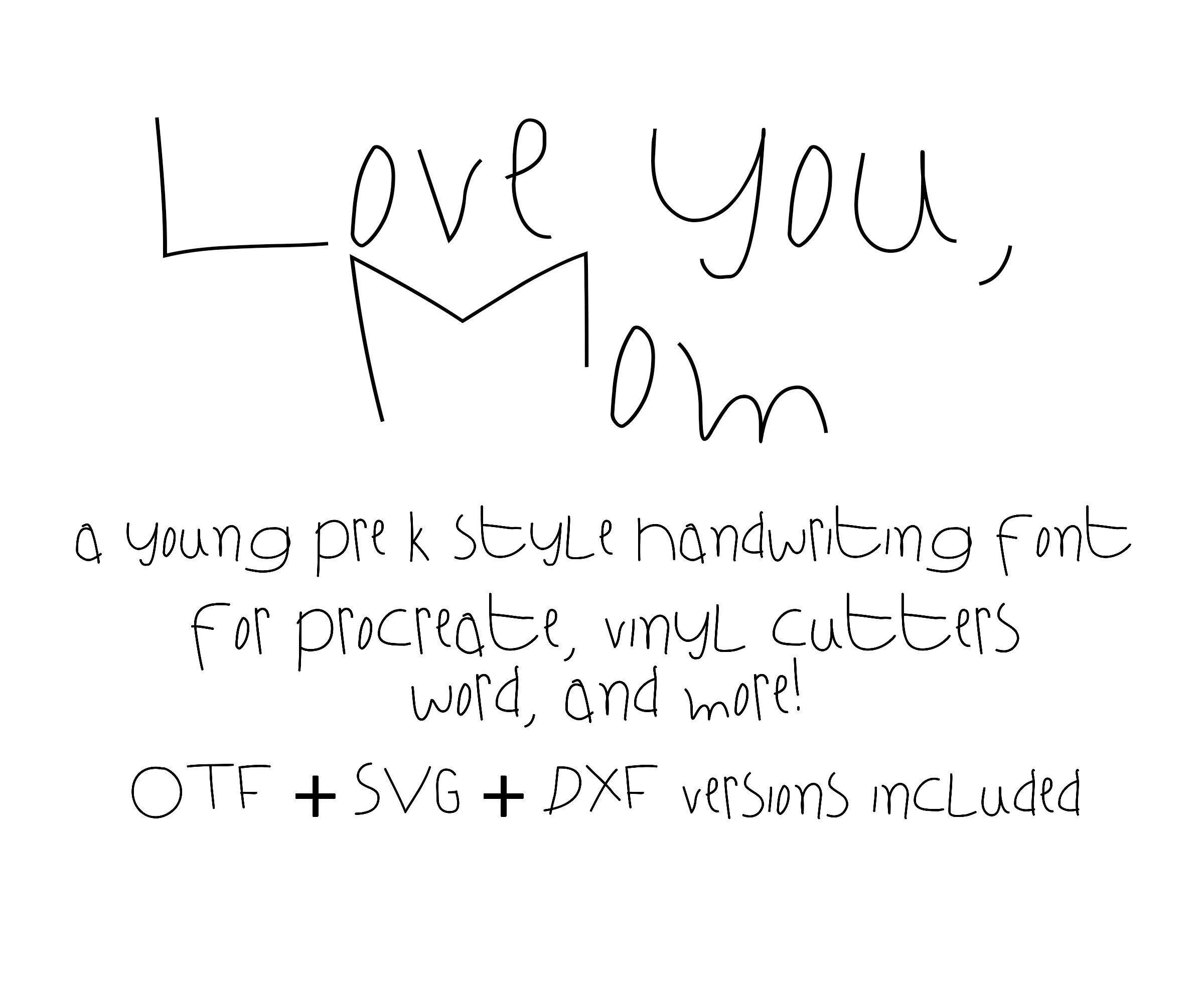 Child's Handwriting Font Svg Font Kid's Writing - Etsy UK