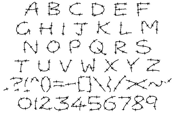 Barbed Wire Font