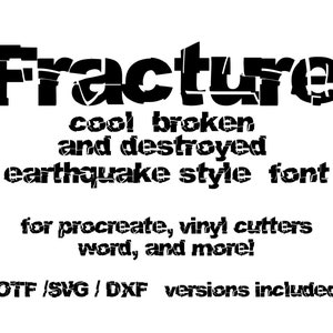 Earthquake Font, Destroyed Font Svg, Fracture Font, Craft Font Alphabet ...