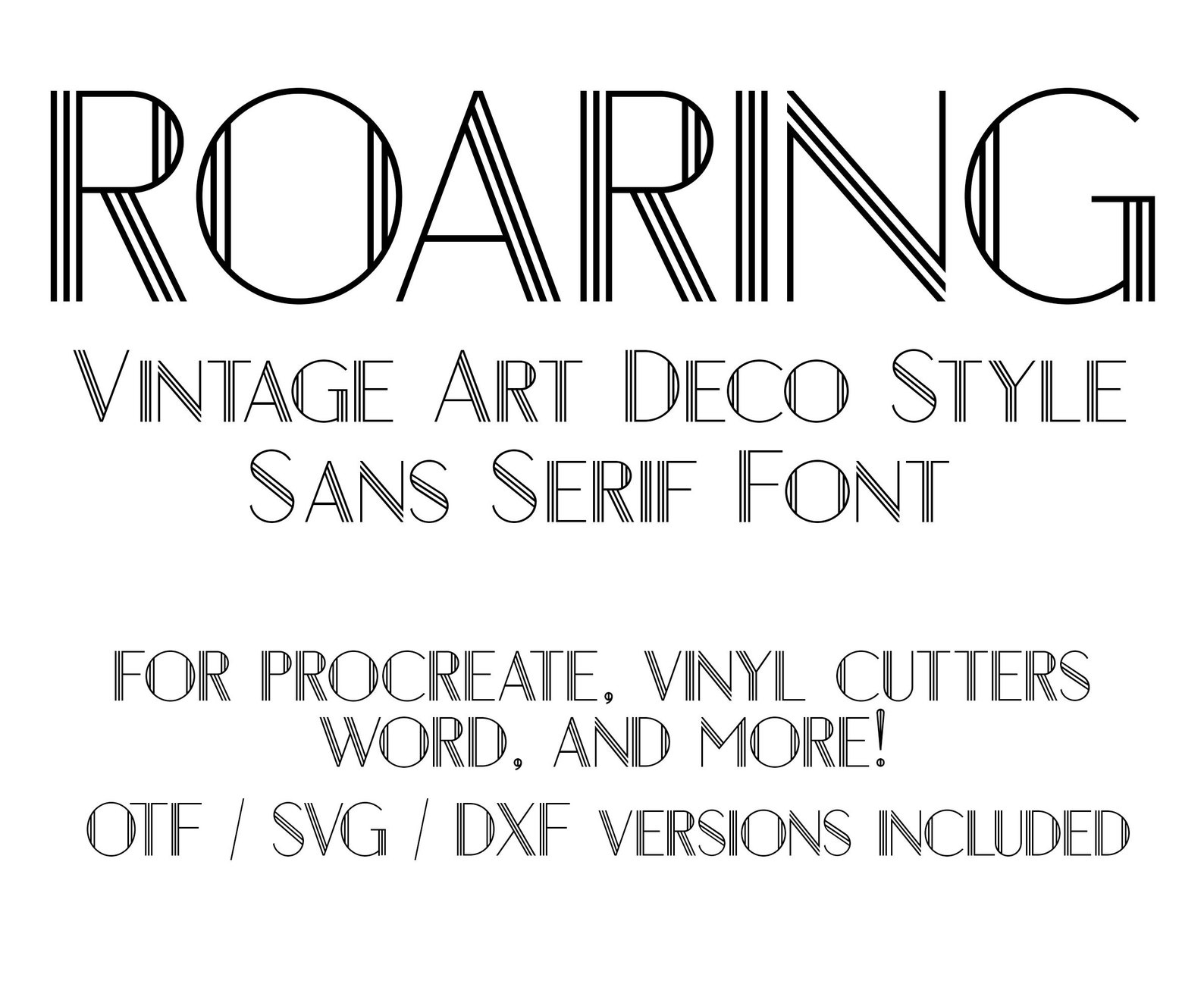 Roaring 20s Font Art Deco Font Sans Serif Font Fancy Font - Etsy