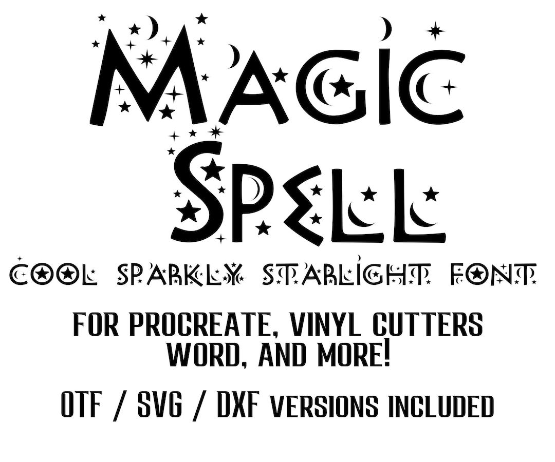 Magic Spell Font, Halloween Font, Star Font, Svg Font, Cricut Font ...