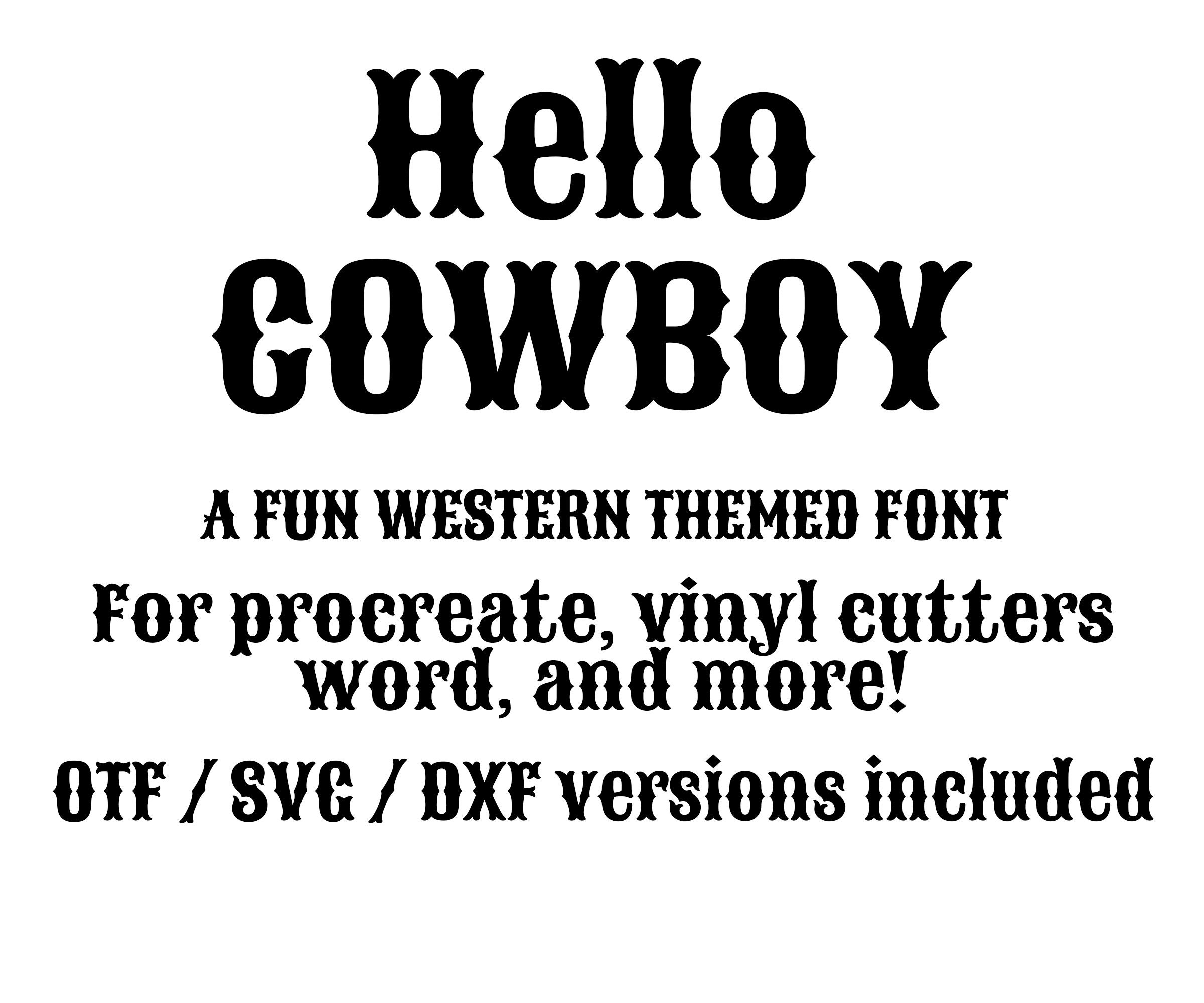 Cowboy Font SVG Rodeo Font Svg Country Font Western Font - Etsy