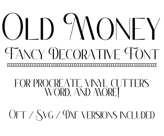 Old Money Font Super Fancy Font Christmas Card Calligraphy | Etsy