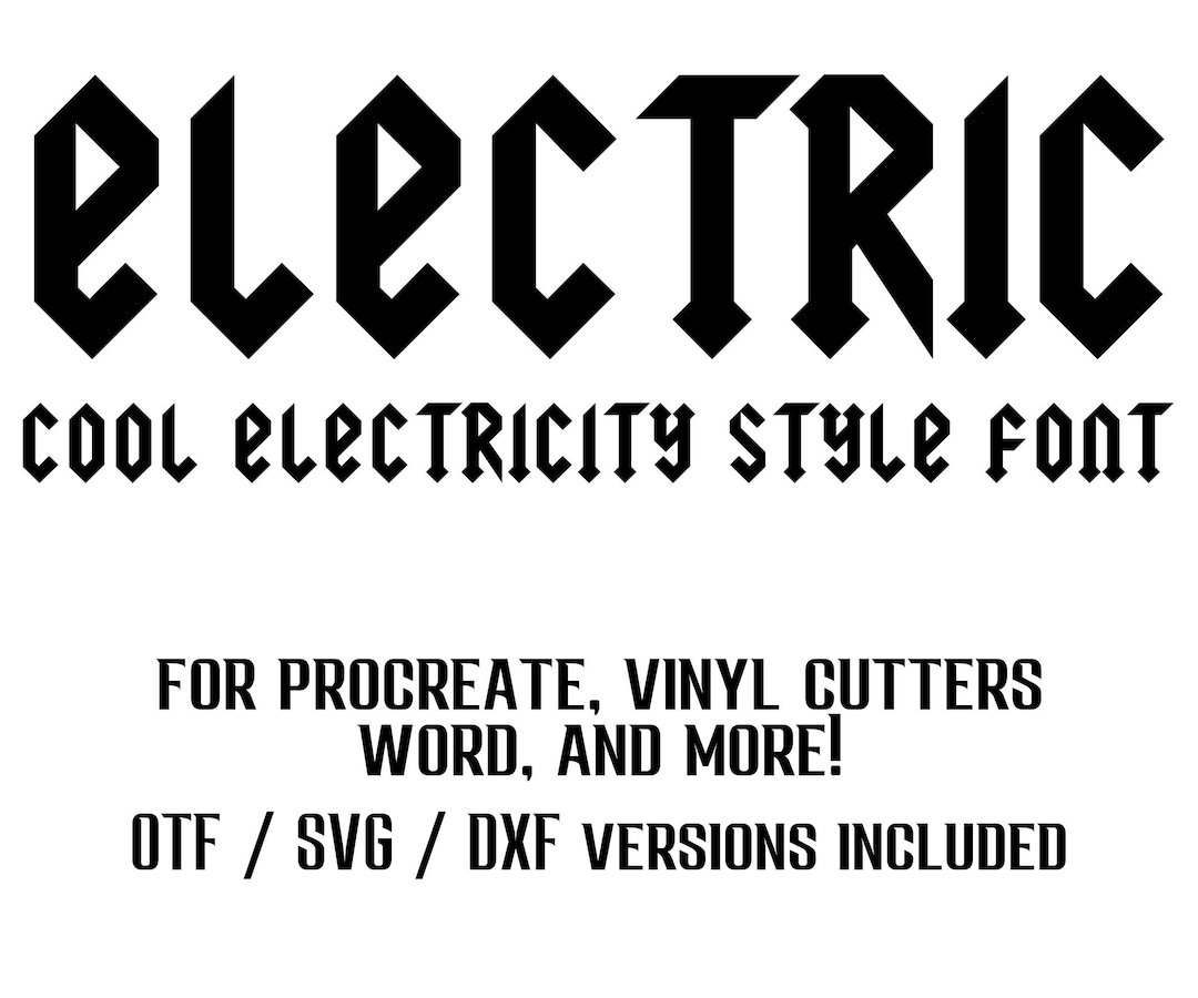 Electric Font, Lightning Font, Svg Font, Cricut Font, Alphabet Font ...