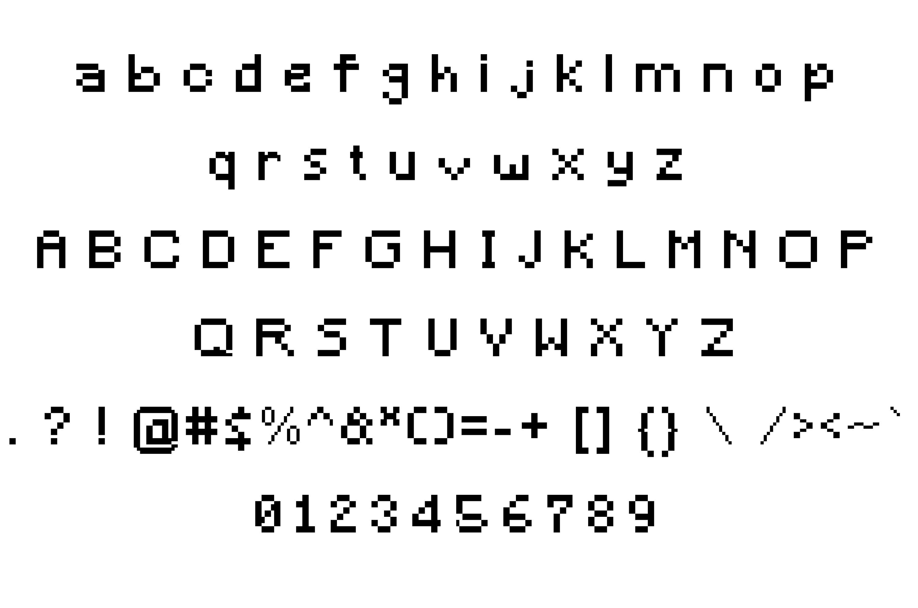 Pixel Font Svg Bitmap Font Coding Font Vintage Computer | Etsy