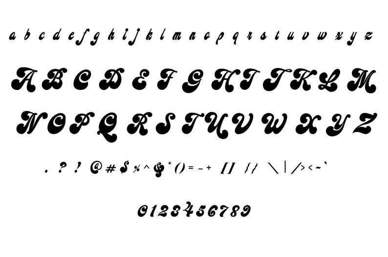 Groovy Font Svg Retro Font Funky Font Chunky Script Font 70s | Etsy