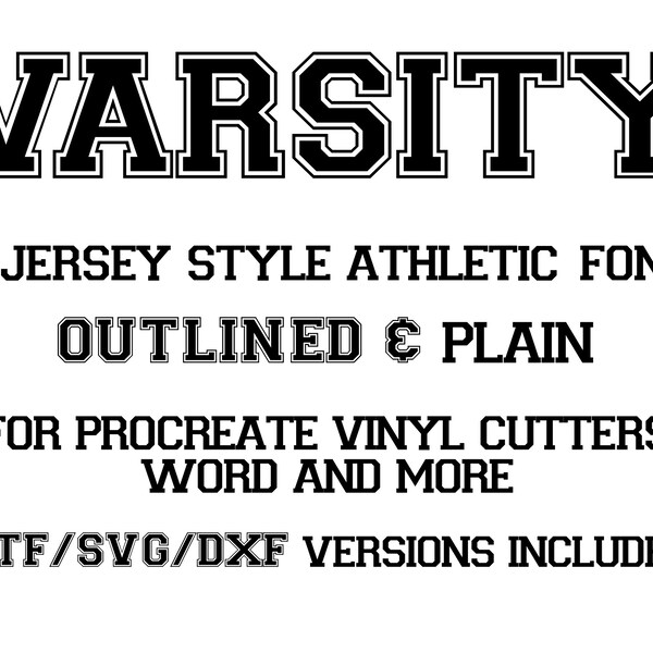 Varsity Font - Etsy
