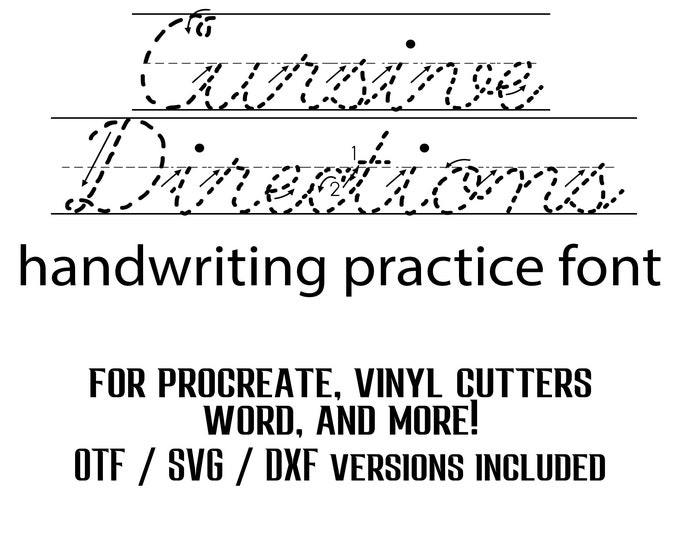 Dashed Font Trace Font Dotline Font Font Dotted Coloring Font Font With ...