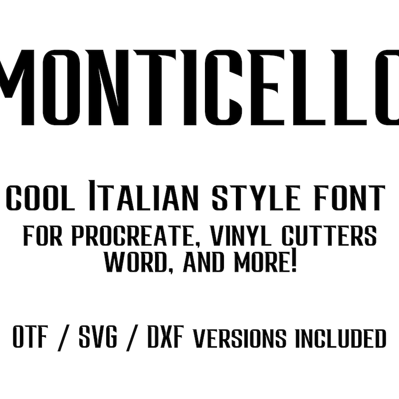 Italian Font Download - Etsy
