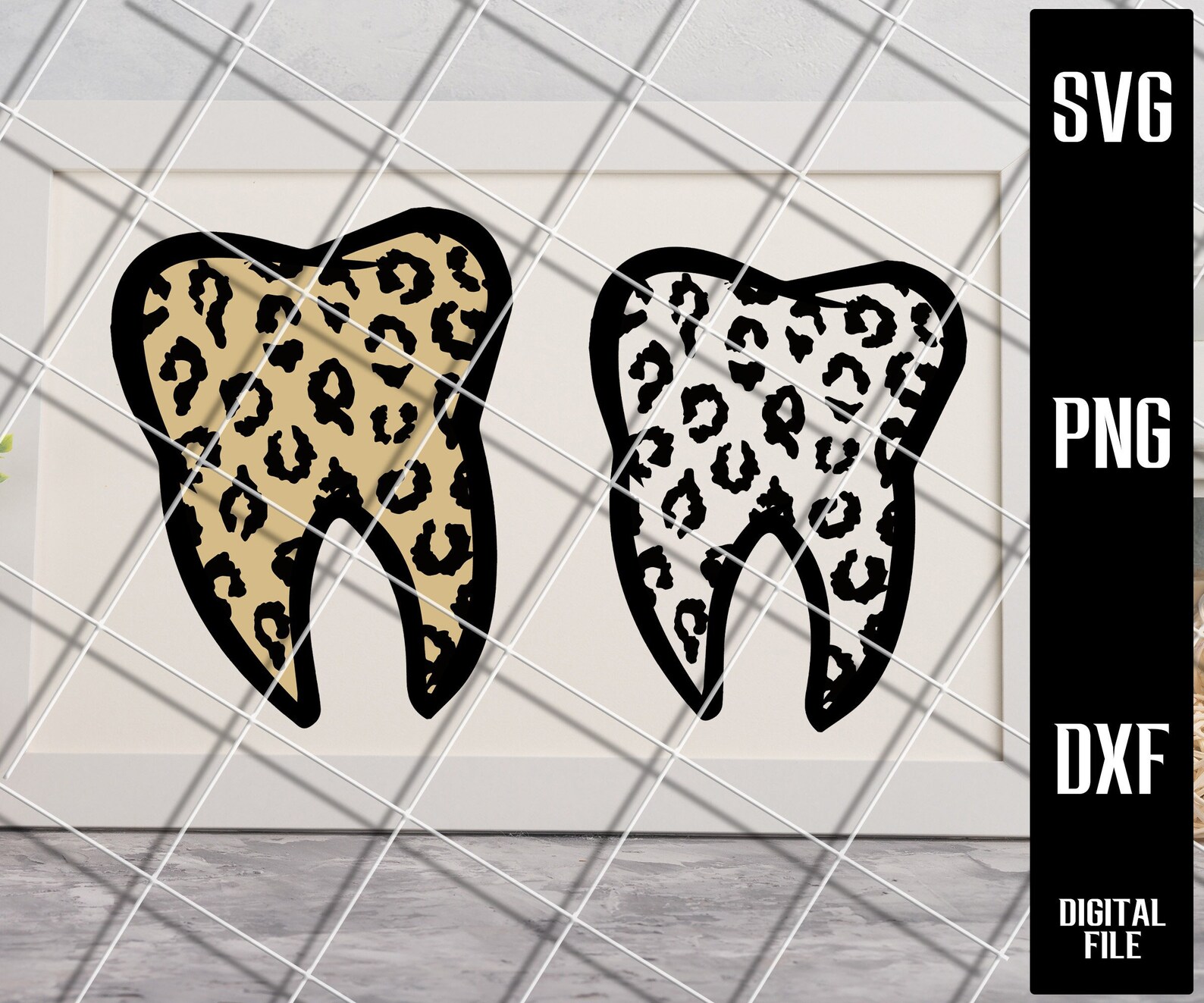 Tooth SVG Leopard Print Tooth Svg Dentist Svg Dental - Etsy Canada