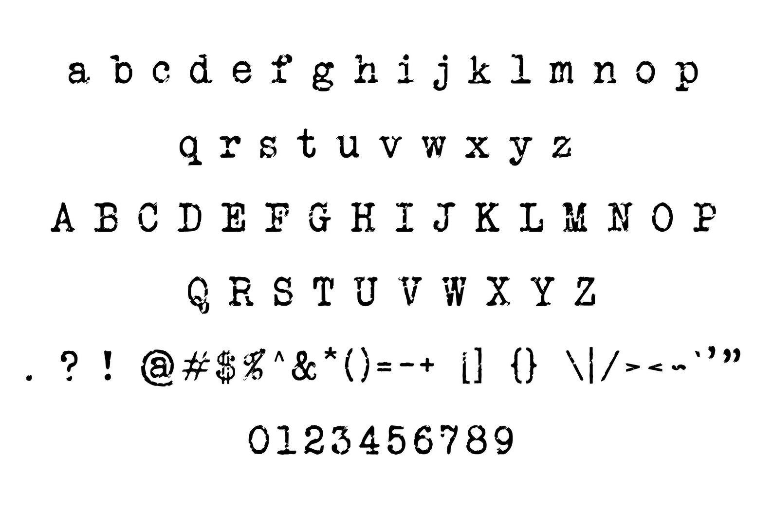 Distressed Typewriter Font Svg Antique Font Vintage Font | Etsy