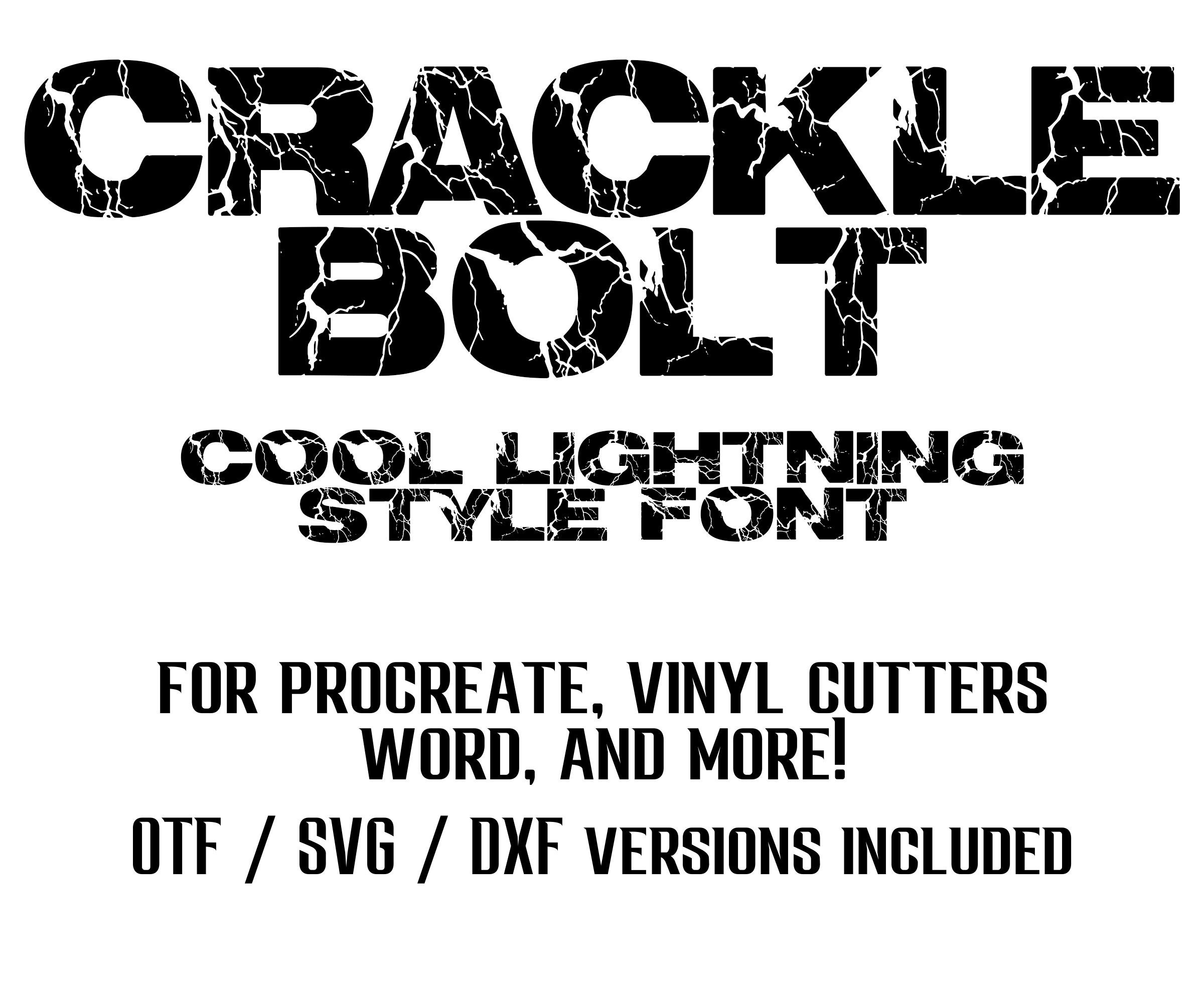 Crackle Font, Destroyed Font Svg, Lightning Font, Craft Font Alphabet ...