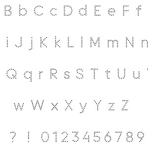 Dot to Dot Font Connect the Dots Font Handwriting Practice Font ...