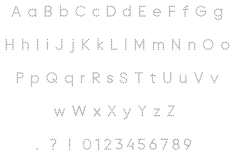 Dot to Dot Font Connect the Dots Font Handwriting Practice Font Preschool Font SVG Font Alphabet ...