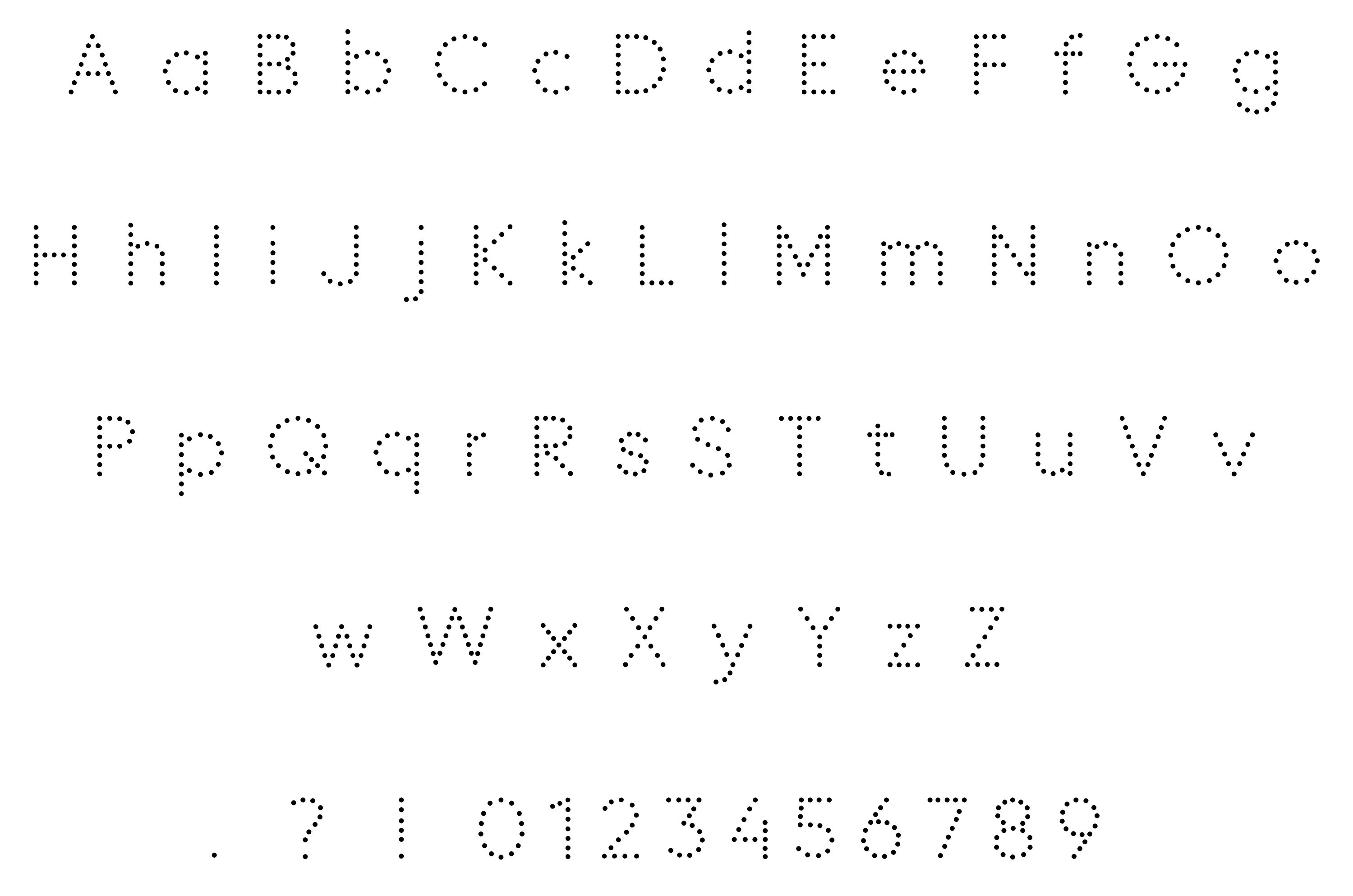 Dot to Dot Font Connect the Dots Font Handwriting Practice Font ...