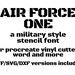 Air Force One Font, Military Font, Stencil Font, Svg Font, Dxf Font ...