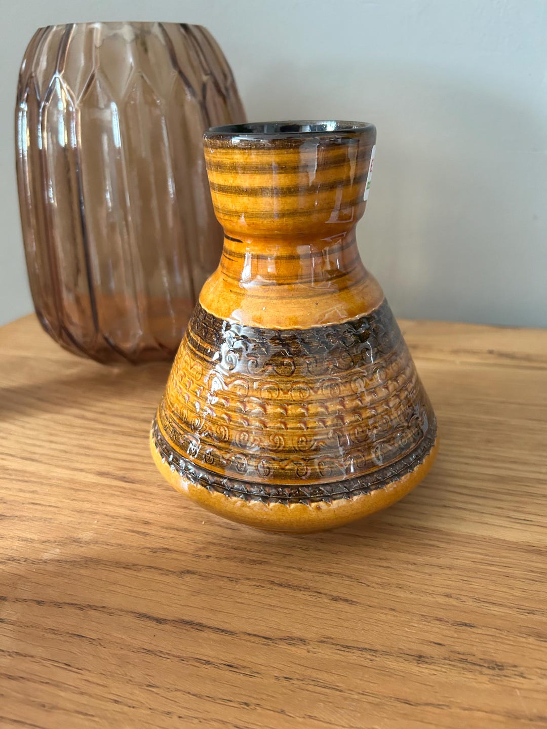 Vintage German Pottery Mid Century West Vase Dumler & Brieden 128 15 ...
