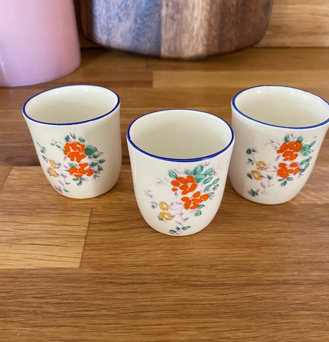 Royal Winton Ivory Vintage Egg Cups Floral, Bird, Set of 3 - Etsy