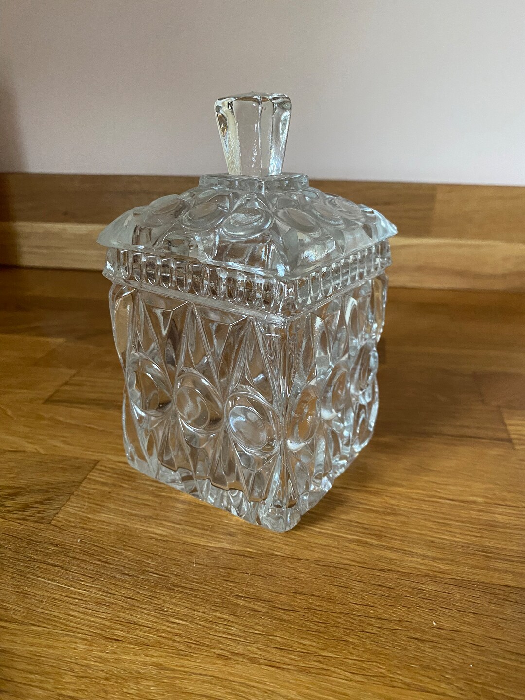 Vintage Glass Conserve Jar, Lidded Glass Jam Pot, Marmalade Pot, - Etsy