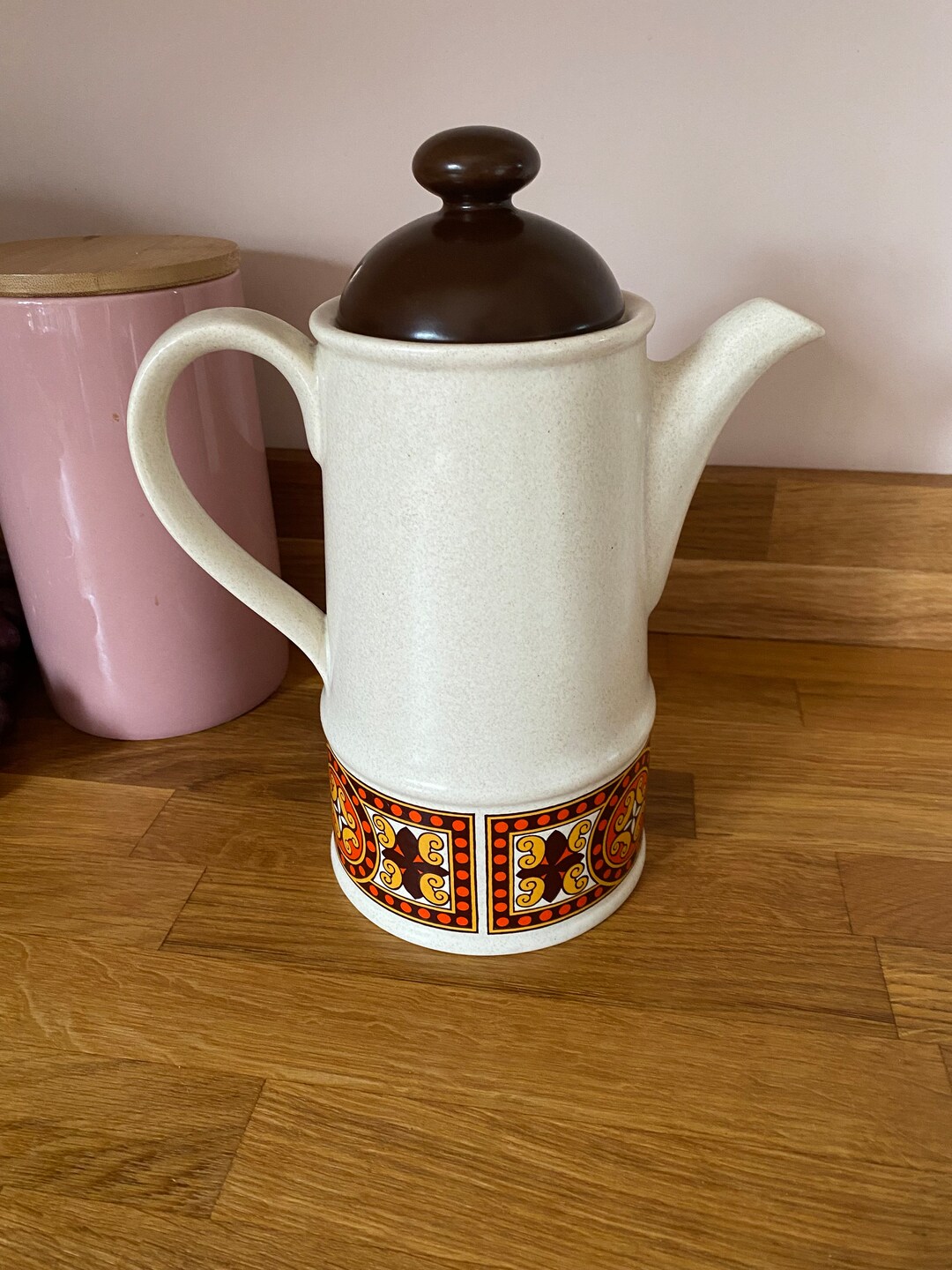 Vintage 70’s Retro Sadler Coffee Pot Border Mission Design Made in ...
