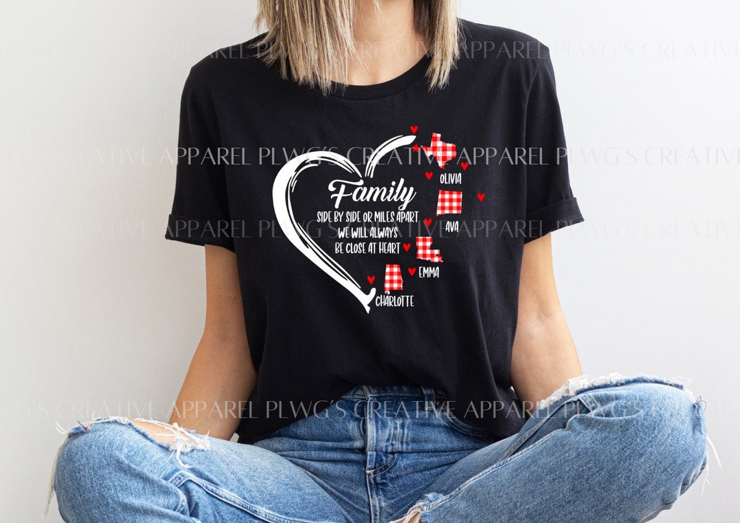 Personalized Family Tshirt| Printed Design | Family Heart Shirt ...