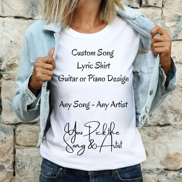 Song Lyric Shirts - Etsy