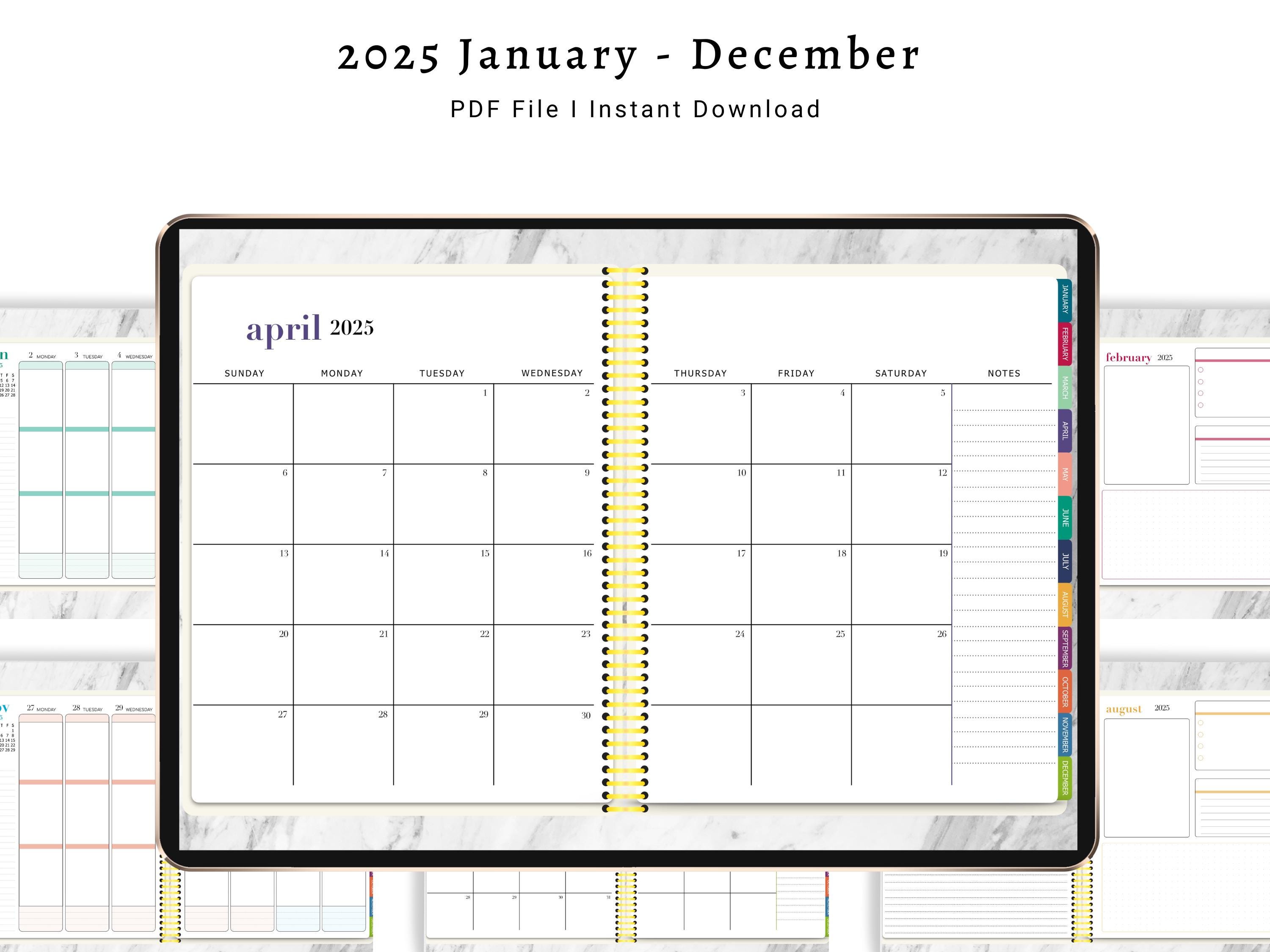 2025 Erin Condren Inspired Vertical Digital Life Planner - Etsy
