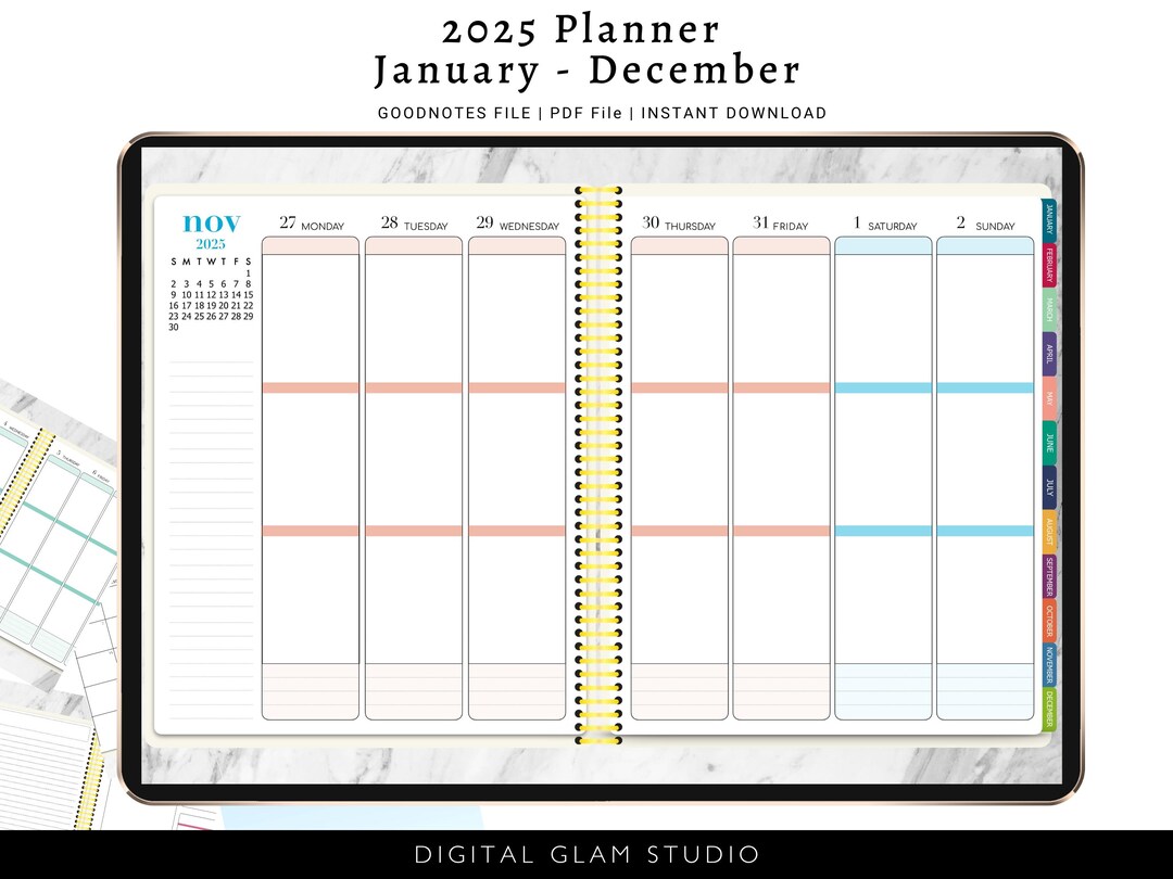 2025 Erin Condren Inspired Vertical Digital Life Planner - Etsy