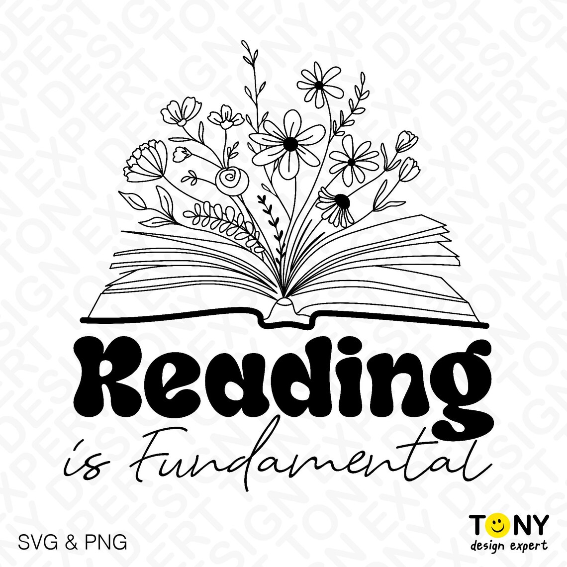 Reading is Fundamental Svg Png, Book Lover Svg, Positive Book Quote Svg ...