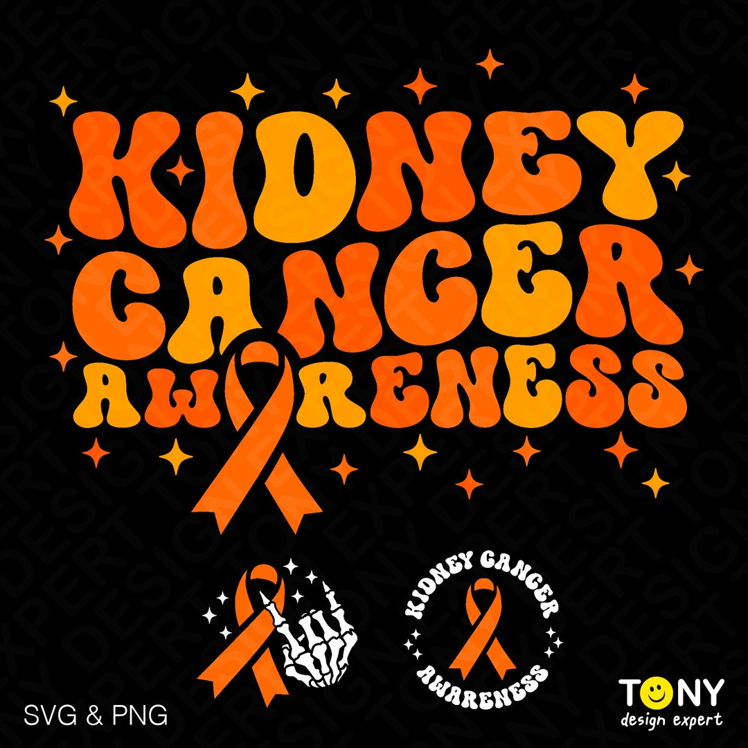 Kidney Cancer Awareness Svg Png, Kidney Donor Support Gifts Idea Trendy ...