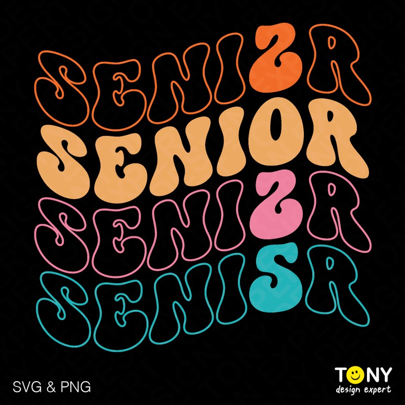 Retro Senior 2025 Png - Etsy