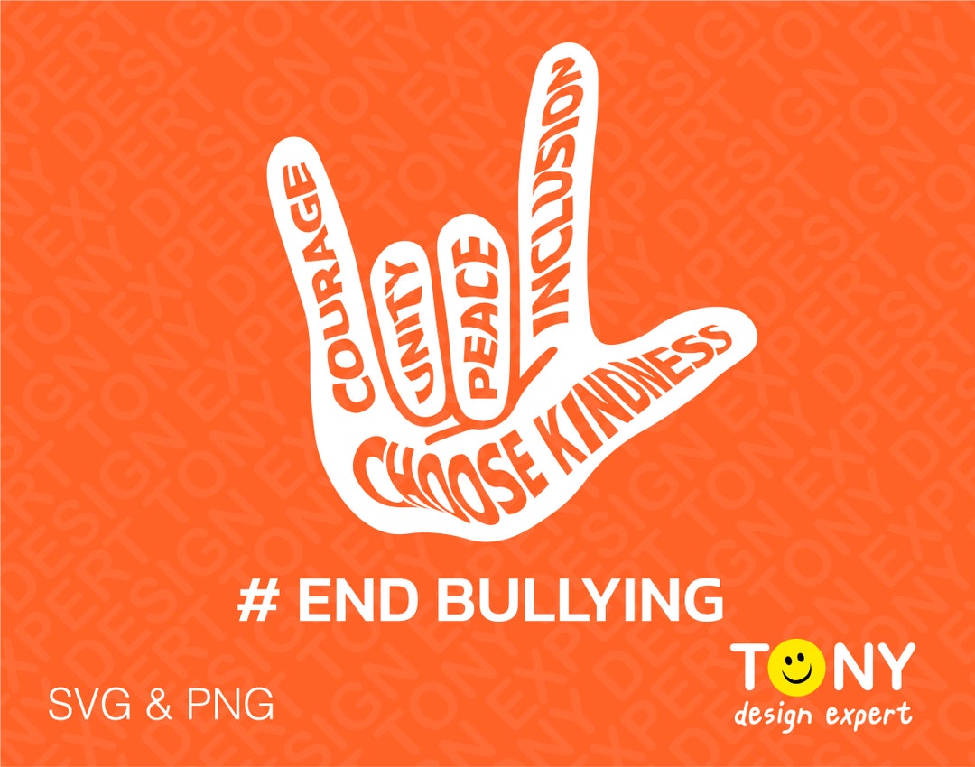 Unity Day, Anti Bullying Love Hand Sign Language, Choose Kindness End ...