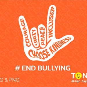 Unity Day, Anti Bullying Love Hand Sign Language, Choose Kindness End ...